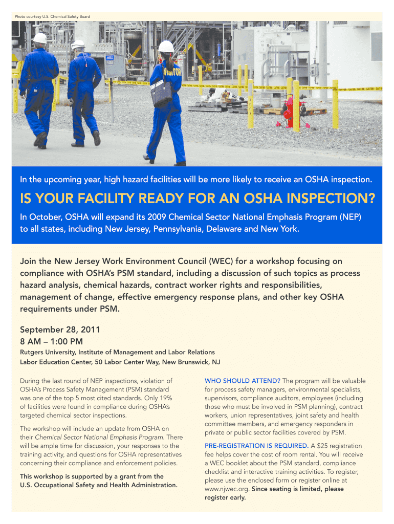 Fillable Online njwec IS YOUR FACILITY READY FOR AN OSHA INSPECTION ...