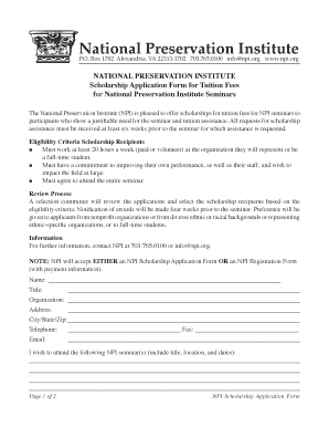 Fillable Online npi National Preservation Institute - npi Fax Email Print - pdfFiller