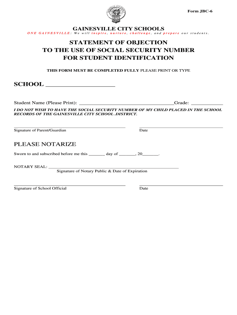 Fillable Online Social Security Number Waiver - Gainesville City ...