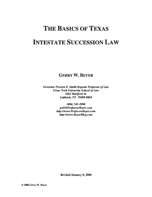 Fillable Online INTESTATE SUCCESSION LAW Fax Email Print - pdfFiller