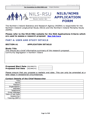 Fillable Online qub ac NILSNIMS Application form - qub ac Fax Email Print - pdfFiller