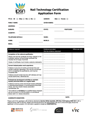 Fillable Online Download the International Nail Technology Application ...