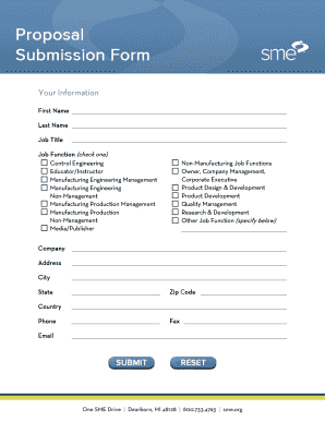 Fillable Online sme Publishing Proposal Form - Society of Manufacturing ...