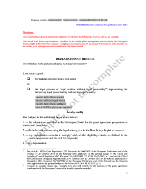 Fillable Online Proposal number: insert number insert acronym insert ...