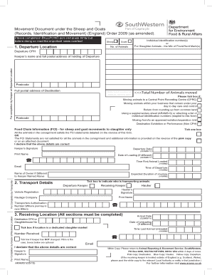 Fillable Online arams co (Records, Identification and Movement ...