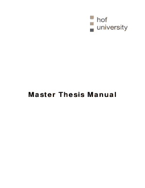 Fillable Online hof-university Master Thesis Manual Fax Email Print ...