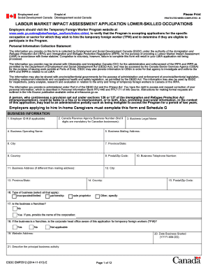 Labour Market Opinion Application Lower-skilled ... - Service Canada ...