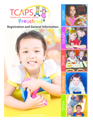 Fillable Online Registration and General Information - TCAPS Fax Email ...