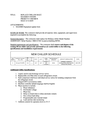 Fillable Online NEW CHILLER SCHEDULE - Alderman Building Fax Email ...
