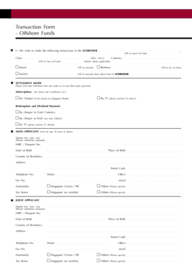 Fillable Online Transaction Form - Offshore Funds Fax Email Print ...