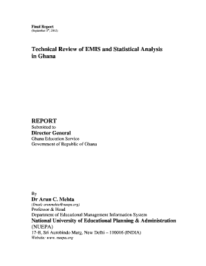Fillable Online EMIS in Ghana - Education for all in India Fax Email ...