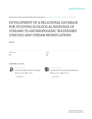 Fillable Online DEVELOPMENT OF A RELATIONAL DATABASE FOR STUDYING ... Fax Email Print - pdfFiller