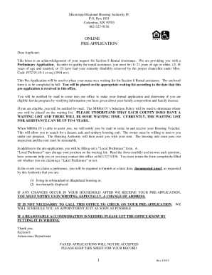 Fillable Online ONLINE PRE-APPLICATION Fax Email Print - pdfFiller