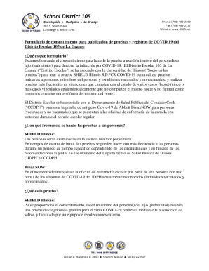 Fillable Online Spanish Consent Form for COVID-19 Testing & Release of ...