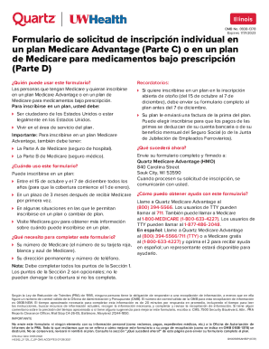 Fillable Online un plan Medicare Advantage (Parte C) o en un plan de ... Fax Email Print - pdfFiller