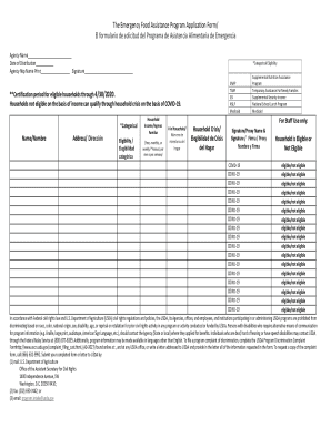 Fillable Online The Emergency Food Assistance Program Application Form ...