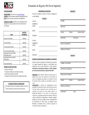 Fillable Online www.tsctrainingacademy.com 09 Multi-use-Reg ...