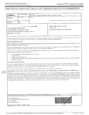 Fillable Online Form I-797C, Notice of Action - R. Bracken & Associates ...