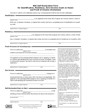 Fillable Online www.doh.wa.govPortals1WIC Statement of Income Form Fax ...