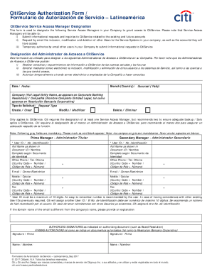Fillable Online CitiService Authorization Form / Formulario de ... Fax ...