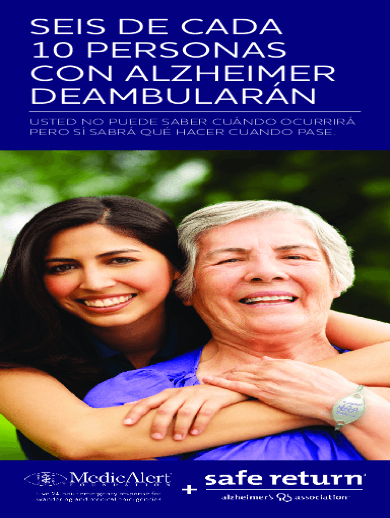 Fillable Online MedicAlert + Alzheimers Association Safe Return ...