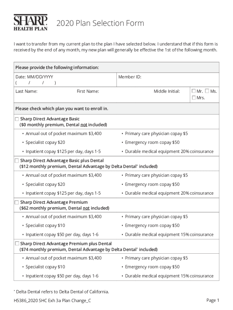 Fillable Online Plan Enrollment (Member Information Form) Fax Email ...