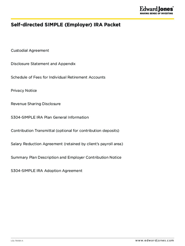 Fillable Online Edward jones simple ira contribution transmittal form ...