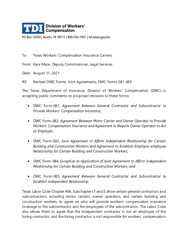 Fillable Online New DWC Form-048, Request to Get ... - tdi.texas.gov ...