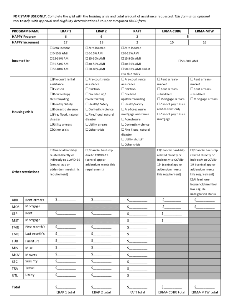 Fillable Online RAFT/ERMA Landlord Application Instructions ...