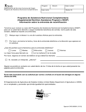 Fillable Online apps state or apps.state.or.usFormsServedPrograma de ...