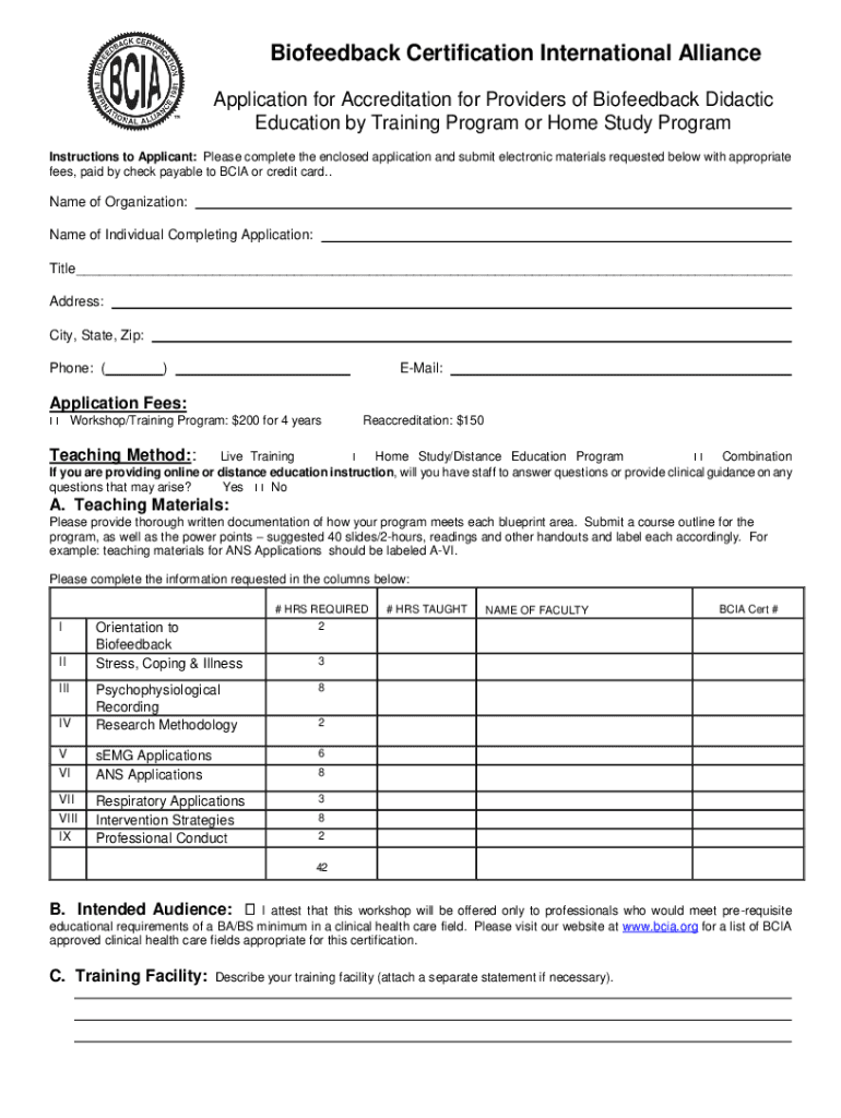 Fillable Online The Biofeedback Certification - bcia.memberclicks.net ...