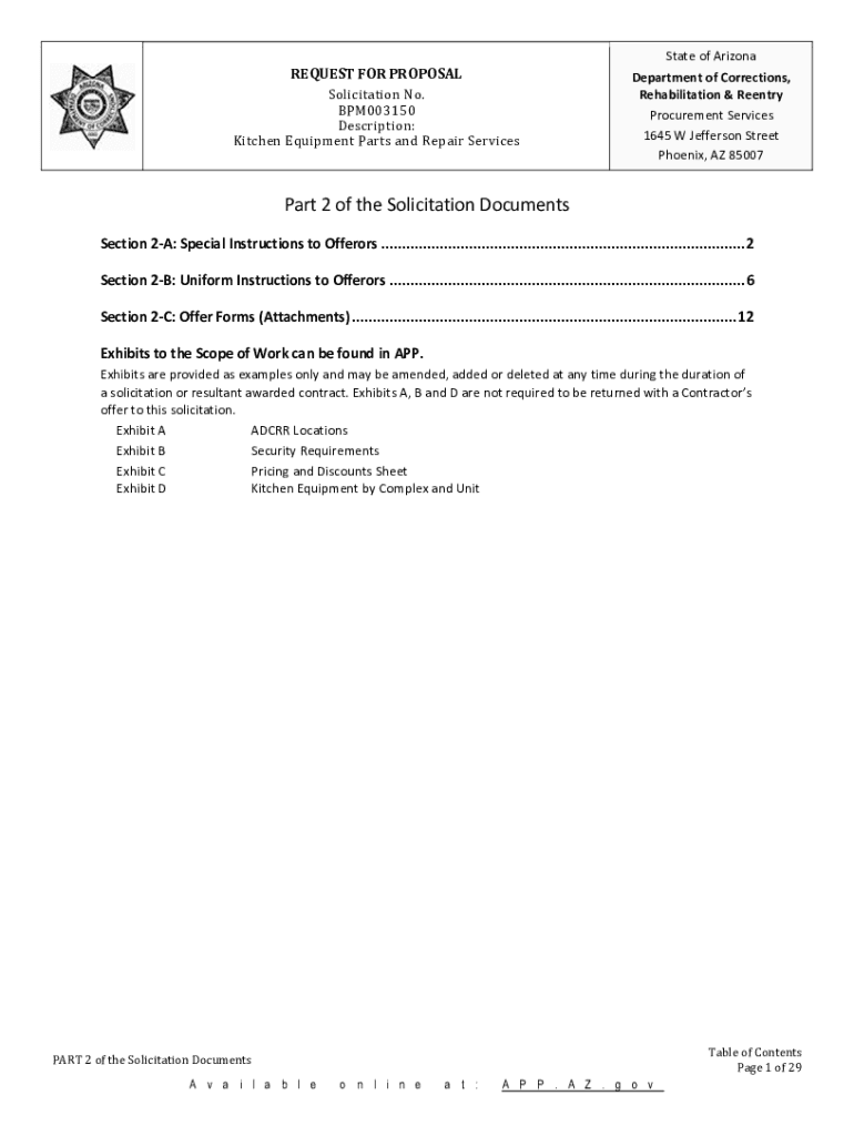 Fillable Online Part 2 of the Solicitation Documents - BidNet Fax Email Print - pdfFiller
