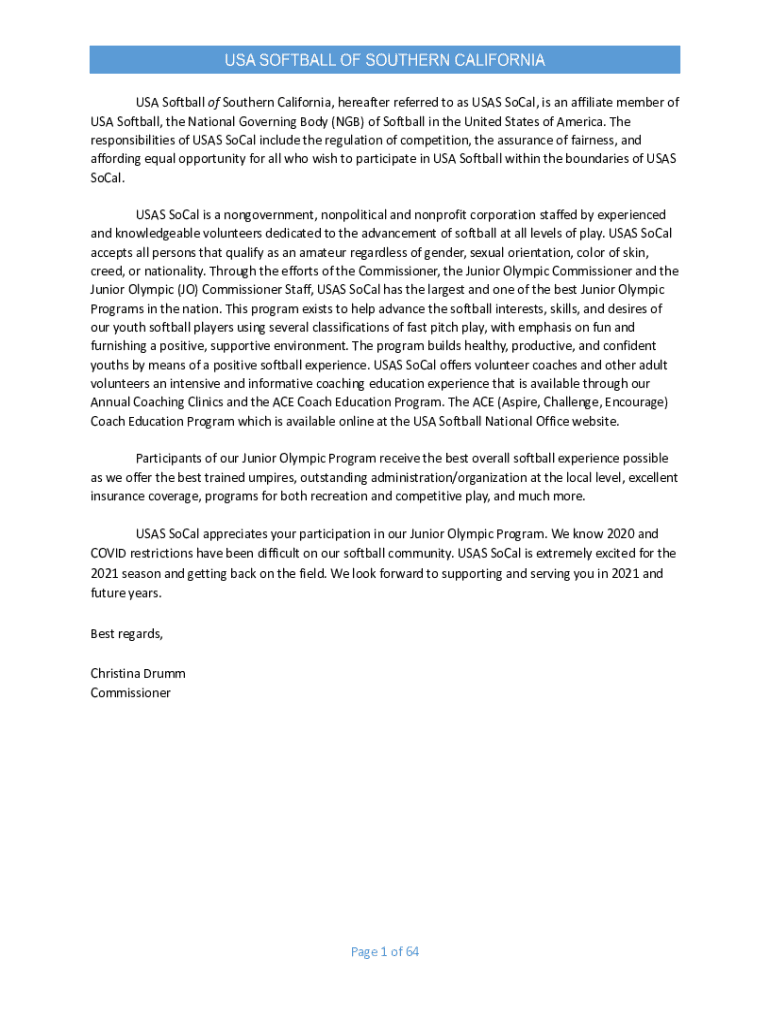 Fillable Online USA Softball of Southern california - cdn3.sportngin ...