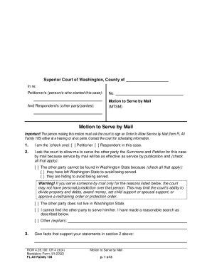 Fillable Online Parenting Plan - Washington State Courts Washington ...
