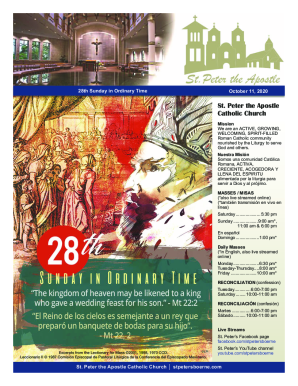 Fillable Online Fillable Online St. Peter the Apostle Catholic Church ...