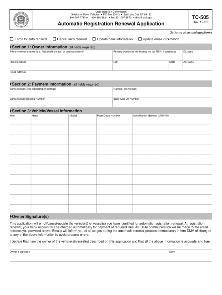 Fillable Online tax utah Fillable Online tax utah Division of Motor ...