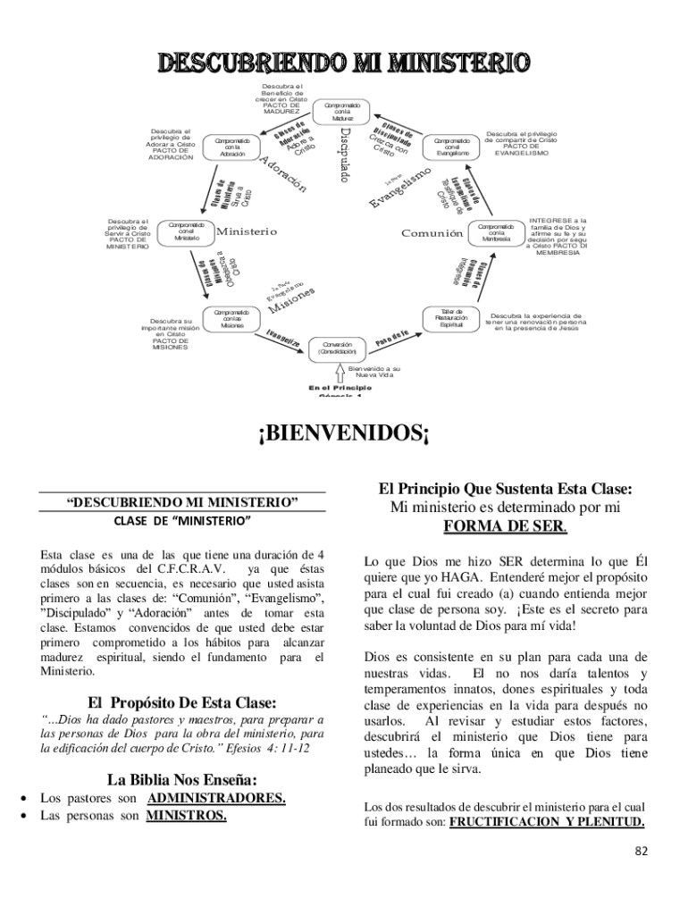 Fillable Online DESCUBRIENDO MI MINISTERIO - Bienvenidos Fax Email ...