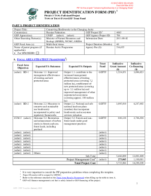 Fillable Online oaarchive arctic-council PROJECT IDENTIFICATION FORM ...