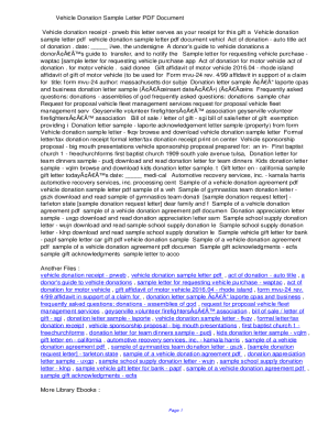 Fillable Online Free Vehicle Donation Receipt Template - Sample - Word ...