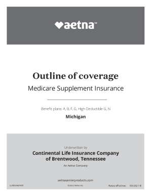 Fillable Online Outline of coverage - Medicare Supplement Insurance Fax Email Print - pdfFiller