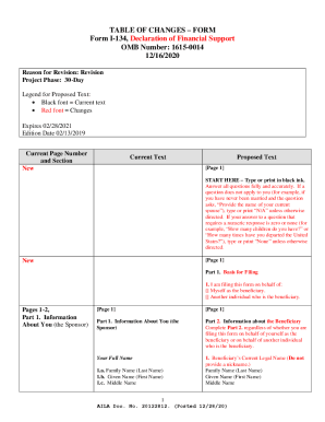 Fillable Online FORM Form I-134, Declaration of Financial Support OMB ...