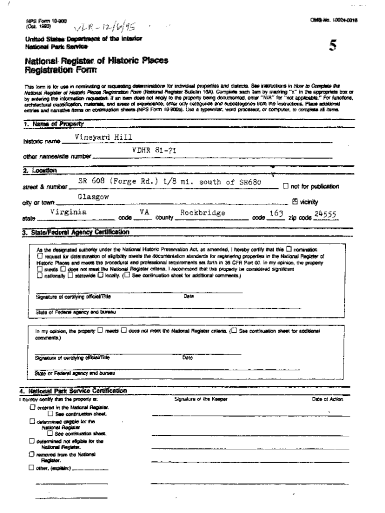 Fillable Online www.nps.govnrfeatureNational Register of Historic ...