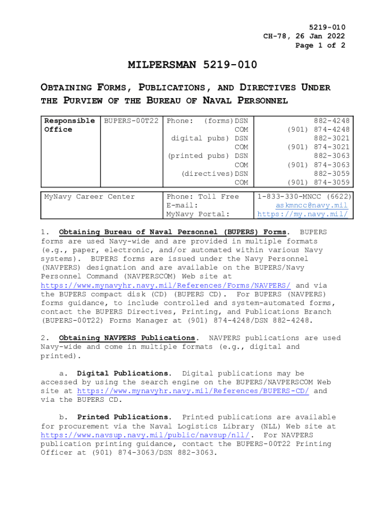 Fillable Online www.mynavyhr.navy.milPortals555219-010 OBTAINING FORMS, PUBLICATIONS, AND ...
