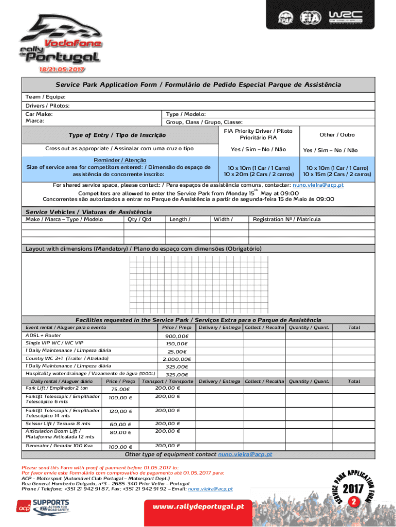 Fillable Online www.rallydeportugal.ptResourcesUserDocumentosService ...
