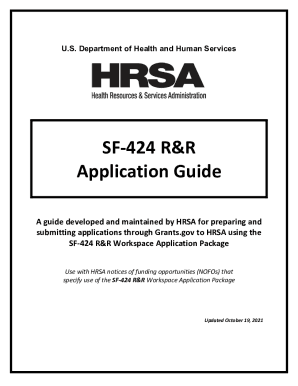 Fillable Online HRSA SF-424 R&R Application Guide. SF-424 R&R ...