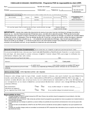 Fillable Online Customer Responsibility Program (CRP) APPLICATION ...