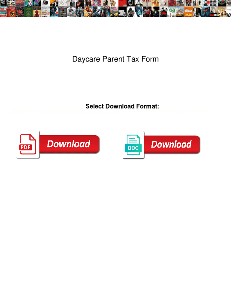 Fillable Online Daycare Parent Tax Form. Daycare Parent Tax Form ...