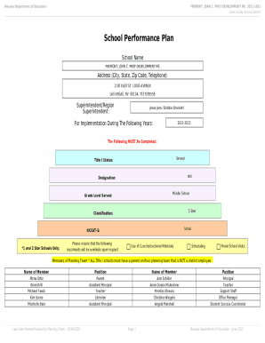 Fillable Online School Performance Plan - fremontpdms.net Fax Email ...