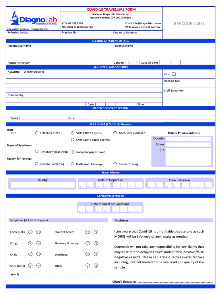 Fillable Online diagnolab.com.naimagesdiagnolabcovidform+264 81 599 9389 Email. infodiagnolab ...