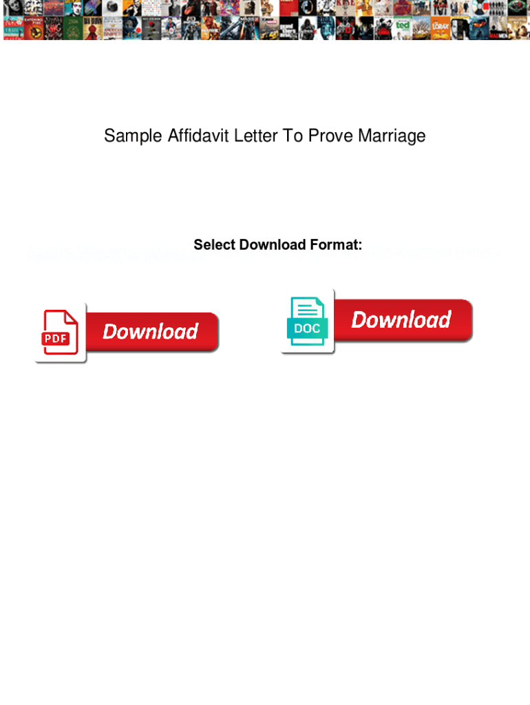 Fillable Online Sample Affidavit Letter To Prove Marriage. Sample ...